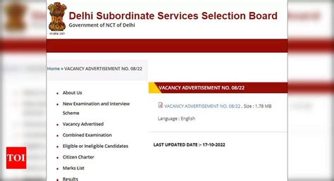 Dsssb Recruitment 2022 Application Starts From Today For 632 Tgt