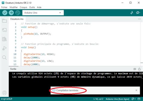 Comment écrire un programme sous Arduino Tropratik