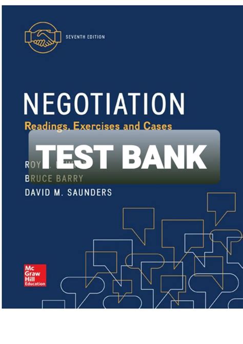 Exam Elaborations Test Bank Negotiation Readings Exercises And Cases