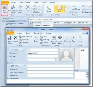 Add Address Book In Outlook 2010 List Techyv Com