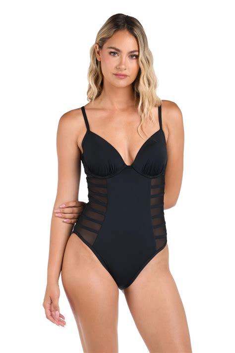 Underwire Mesh One Piece Swimsuit Everything But Water
