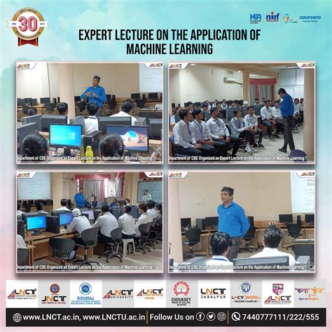 Expert Lecture On The Application Of Machine Learning Lnct Group