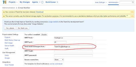 Teamcity Not Sending Email Notifications Stack Overflow