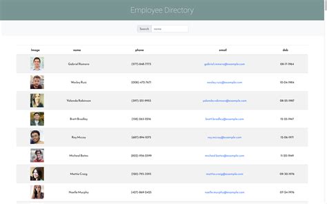 Github Codyeisenbachemployee Directory React Based Employee Directory Capable Of Sorting And