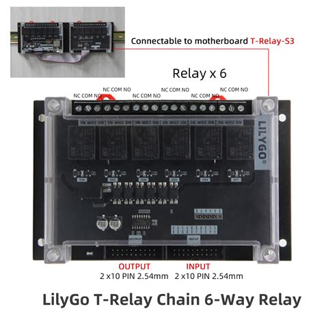 Generic LILYGO T Relay ESP32 6 Way WiFi BluetoothLILYGO T Relay ESP32 6