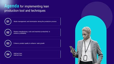 Agenda For Implementing Lean Production Tool And Techniques Information Pdf Powerpoint Templates