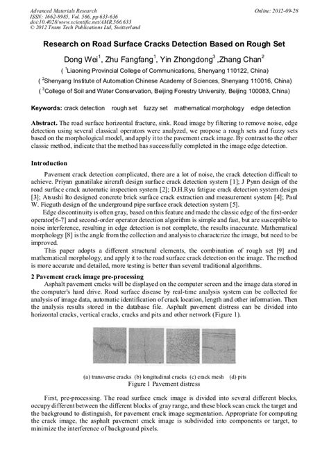 Research On Road Surface Cracks Detection Based On Rough Set