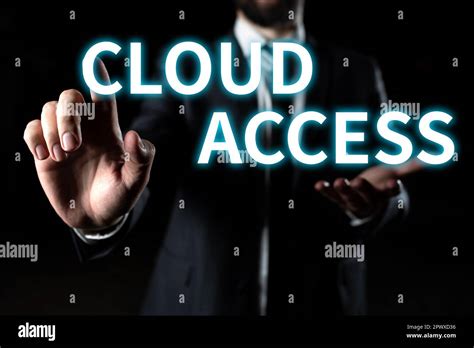 Text Showing Inspiration Cloud Access Business Showcase Software Tool Between The Organization