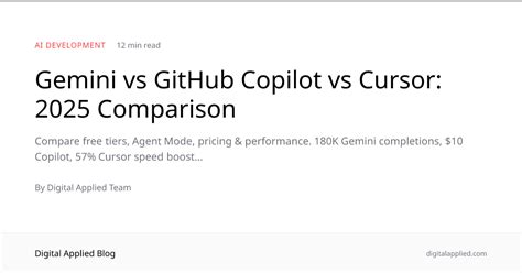 Gemini Code Assist Vs Github Copilot Vs Cursor 2025 Comparison