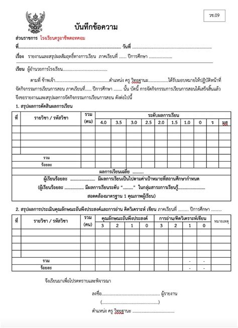 ดาวน์โหลดแบบบันทึกข้อควา ครูอาชีพ เว็บไซต์เพื่อการศึกษา Facebook
