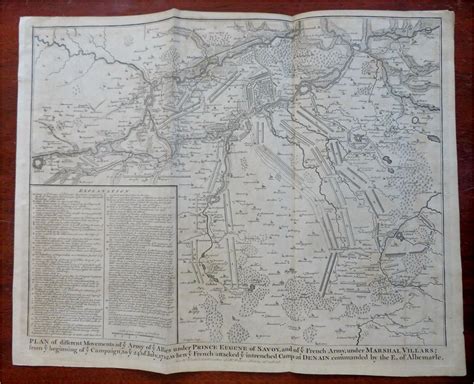Prince Eugene And Marshal Villars French Troop Movements C 1740 50 Camp