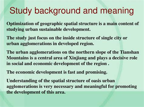 Ppt Analysis On Regional Structure And Spatial Characteristics Of