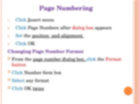 Introduction To Ms Word Lecture Notes Computer Applications Docsity