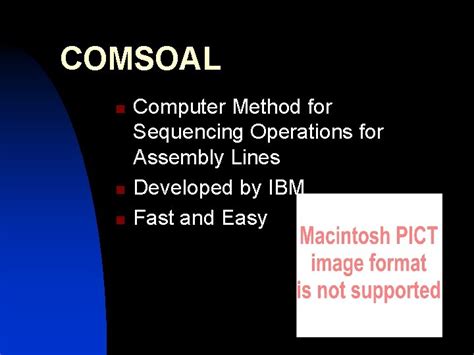 Comsoal Computer Method For Sequencing Operations For Assembly