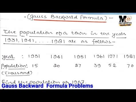 Gauss Backward Interpolation Formula C Program Bloglasopa
