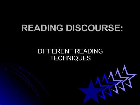 Reading Discourse Ppt