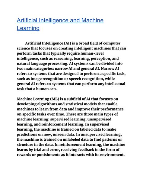 Unlocking The Potential Of Artificial Intelligence Machine Learning In Practice Pdf