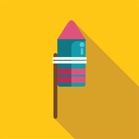 Colorful Firecracker Rocket Tied To Wooden Stick With String 49067090 Vector Art At Vecteezy