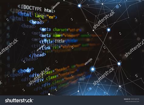 Html Programming Web Developing Computer Coding Stock Illustration