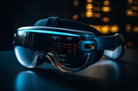 Premium Photo Futuristic VR Headset With Screen Vr Mockup Ai Image
