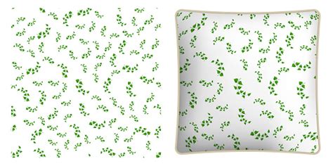 정사각형 장식 베개 침실 액세서리는 얇은 자작 나무 나뭇 가지와 녹색 잎 매끄러운 패턴을 장식합니다 꽃 장식입니다 포스터 디자인 및 직물 인쇄를 위한 벡터 장식 가지 식물