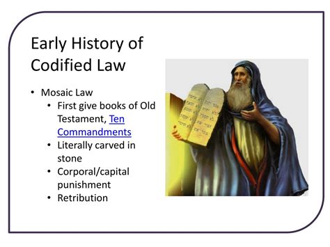 Ppt Early History Of Codified Law Code Of Hammurabi Mosaic Law Justinian Code Greek Powerpoint