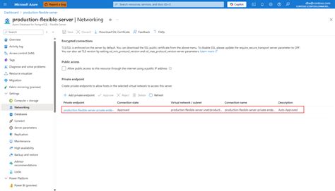 프라이빗 엔드포인트 연결 삭제 Azure Database For Postgresql Flexible Server