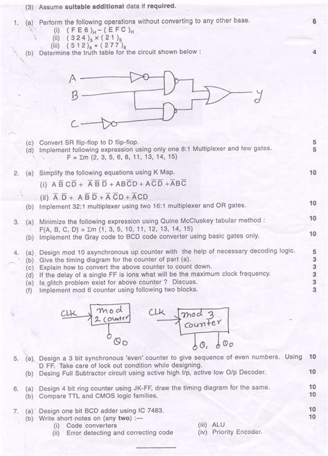 Test Paper Digital Logic Design And Application Computer