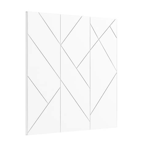 금색 라인이 있는 대리석 효과 금속 벽 패널 3d 모델 다운로드 장식 On