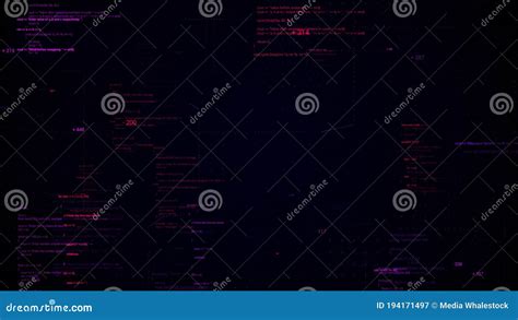 Flying Backwards Through The Symbols Of Computer Code Animation Abstract Cyberspace With