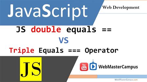 Javascript Double Equals Vs Triple Equals Youtube