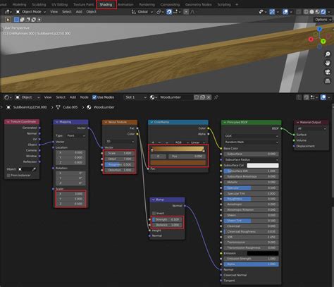 blender 3 3 の Noize Textureで画像を用いず 木目マテリアル end0tknr s kipple web写経開発