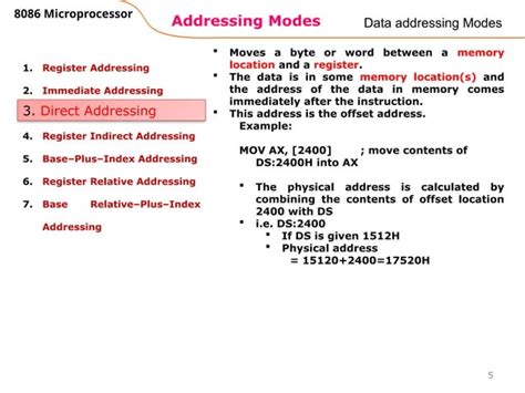 Chapter Addressing Mode In Microprocessor Pptx