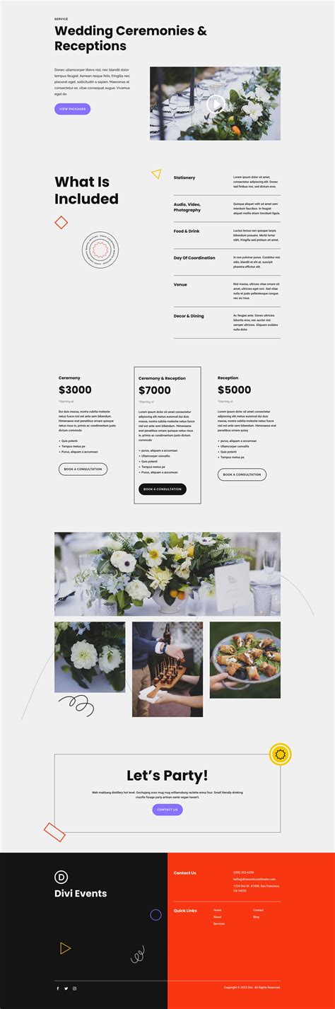 Get A Free Event Coordinator Layout Pack For Divi