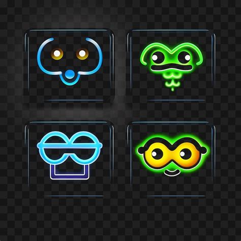 Premium Psd Neon Design Of Nerd Face Icon Emoji With Geeky Intelligent And Nerdy Expres