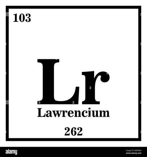Lawrencium Periodic Table Of The Elements Vector Illustration Eps 10 Stock Vector Image And Art