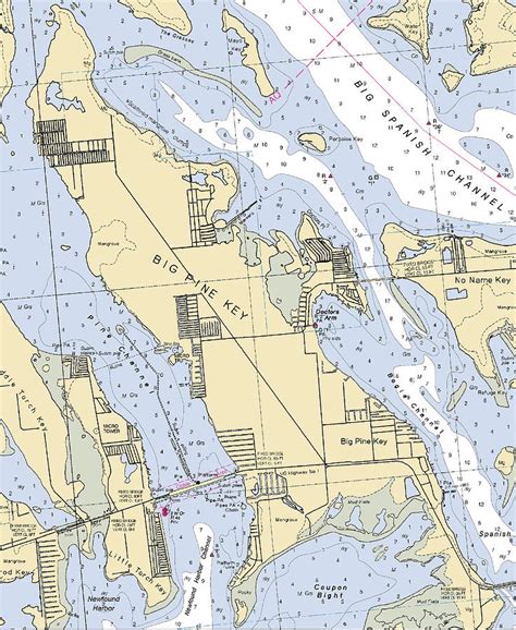 Big Pine Key Florida Nautical Chart Mixed Media By Bret Johnstad Pixels