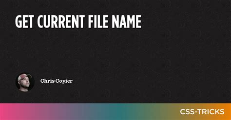 Get Current File Name Css Tricks