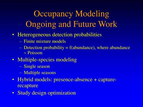 Ppt Patch Occupancy Dynamics Estimation And Modeling Using Presence Absence” Data Powerpoint
