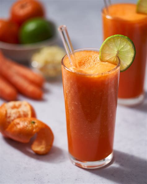 Carrot Orange And Ginger Smoothie No Banana Recipe Hotcooking