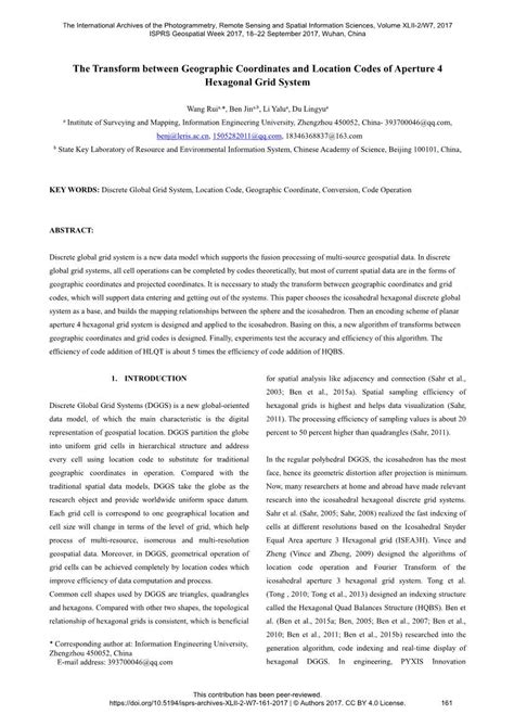 The Transform Between Geographic Coordinates And Location Codes Of