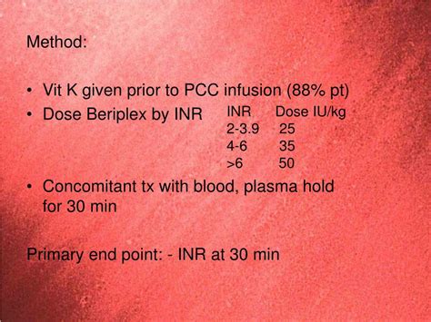 Ppt Prothrombin Complex Concentrate Octaplex Powerpoint Presentation Id 1305891