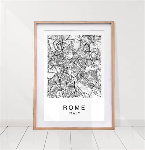 Custom City Map T Custom Map Art Custom Map Print City Etsy