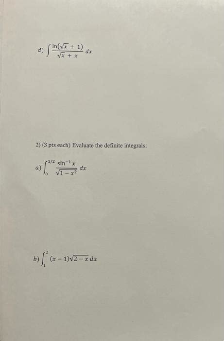 Solved Section 5 5 The Substitution Rule 1 2 5pts Each