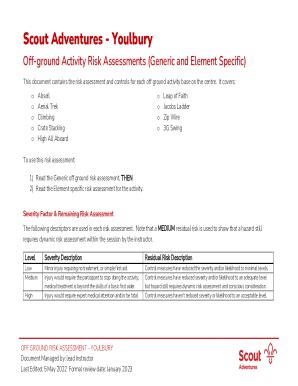 Fillable Online A Safe Scouting Experience Fax Email Print PdfFiller