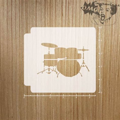Drum Set 783 969 Stencil Etsy
