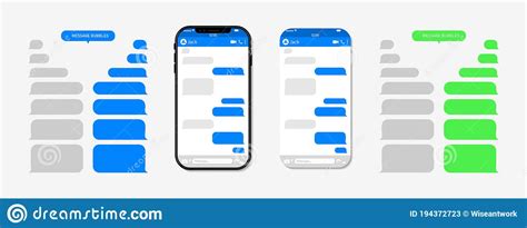 Chat With Message On Phone Screen Bubble For Text In Messenger For Chatbot Conversation With