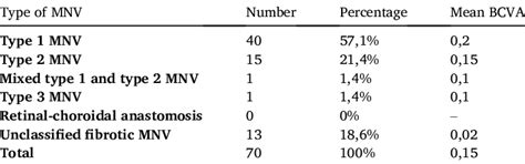 Distribution Of The Different Types Of Macular Neovascularization Download Scientific Diagram