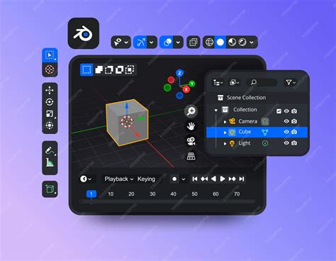 Premium Vector Software For Creating 3d Graphics Viewport