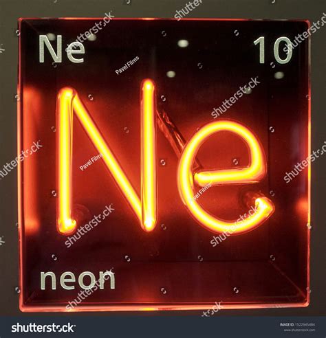 Neon Element Symbol In Neon Neon Element Of The Chemistry Periodic